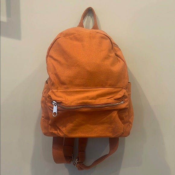 Source Unknown | Bags | Orange Canvas Backpack Like New Lots Of Room ...